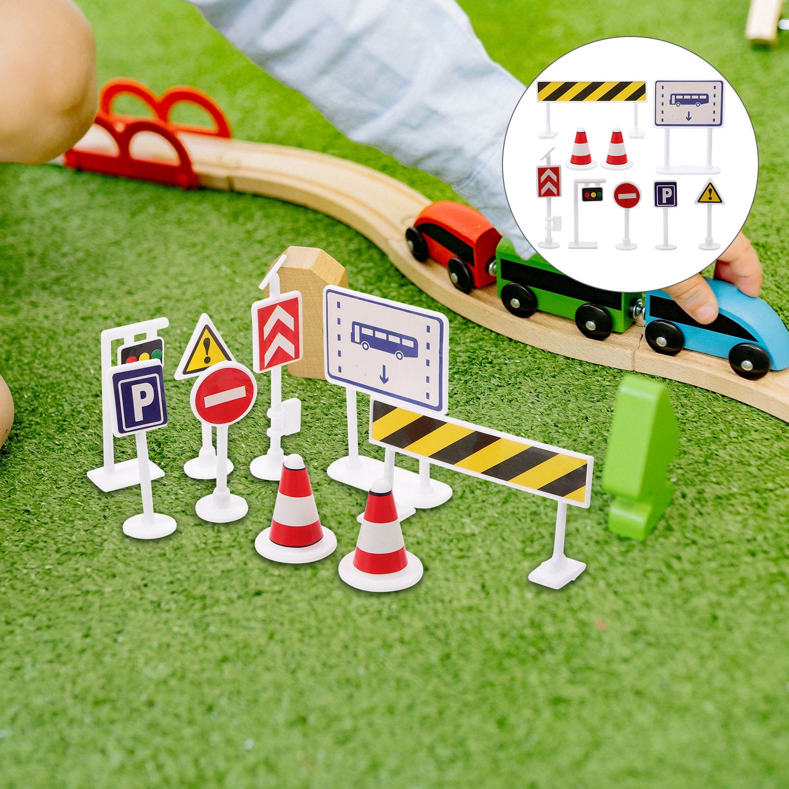 GOOHOCHY 1 Set Play Traffic Signs for Kids Road Signs Set Street Signal ...