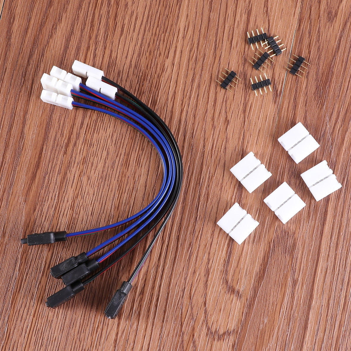 GOOHOCHY 1 Set RGB LED Light Strip Connector 4 Pin LED Strip Jumper ...