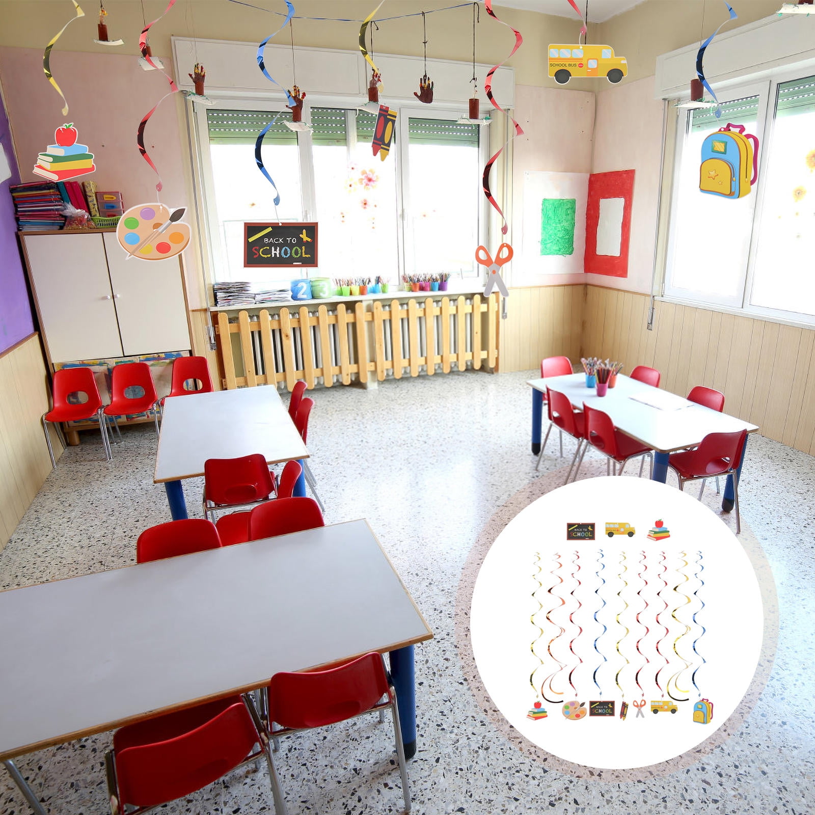 HINTRMENT Back To School Decor Paper Square 1 Set Kids Classroom Setup ...