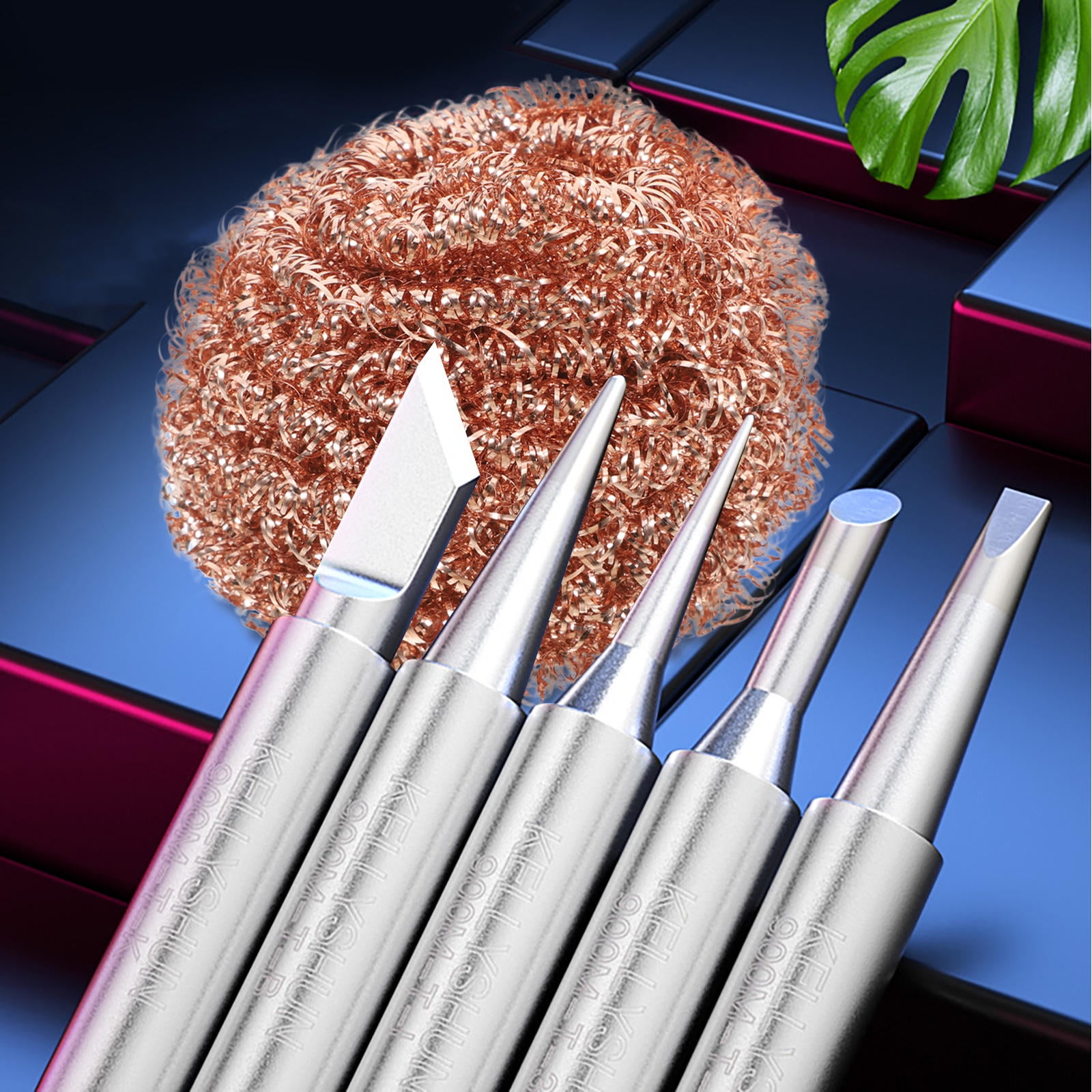 GOOHOCHY 1 Set Soldering Iron Tip Cleaner Kit Includes Brass Sponge ...