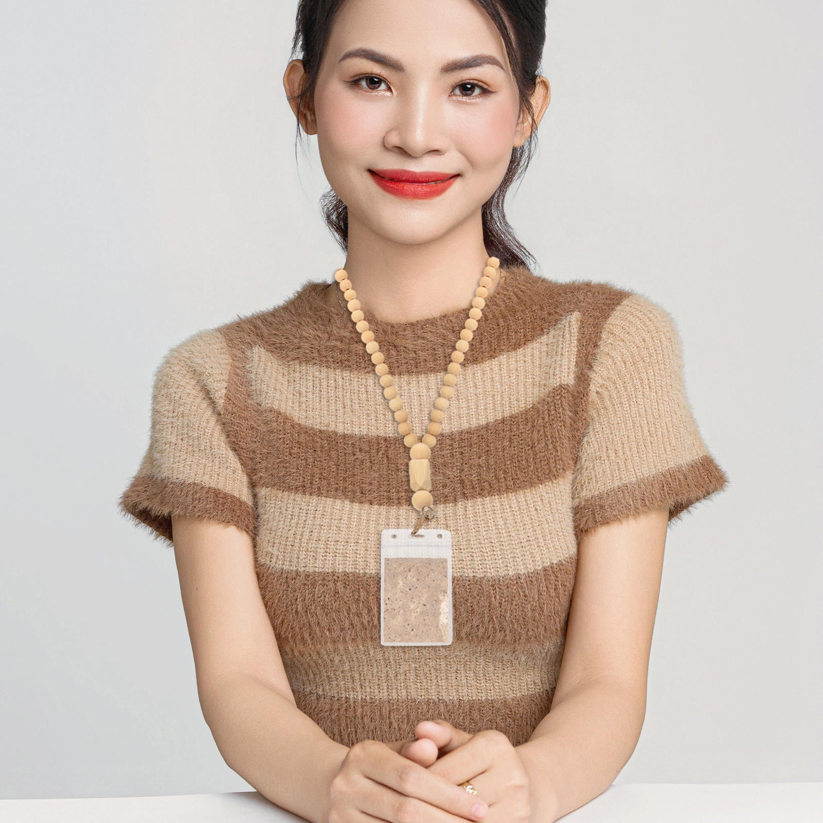 GOOHOCHY 1 Set Of Teacher Lanyard Badge Holder Necklace With Id Card ...