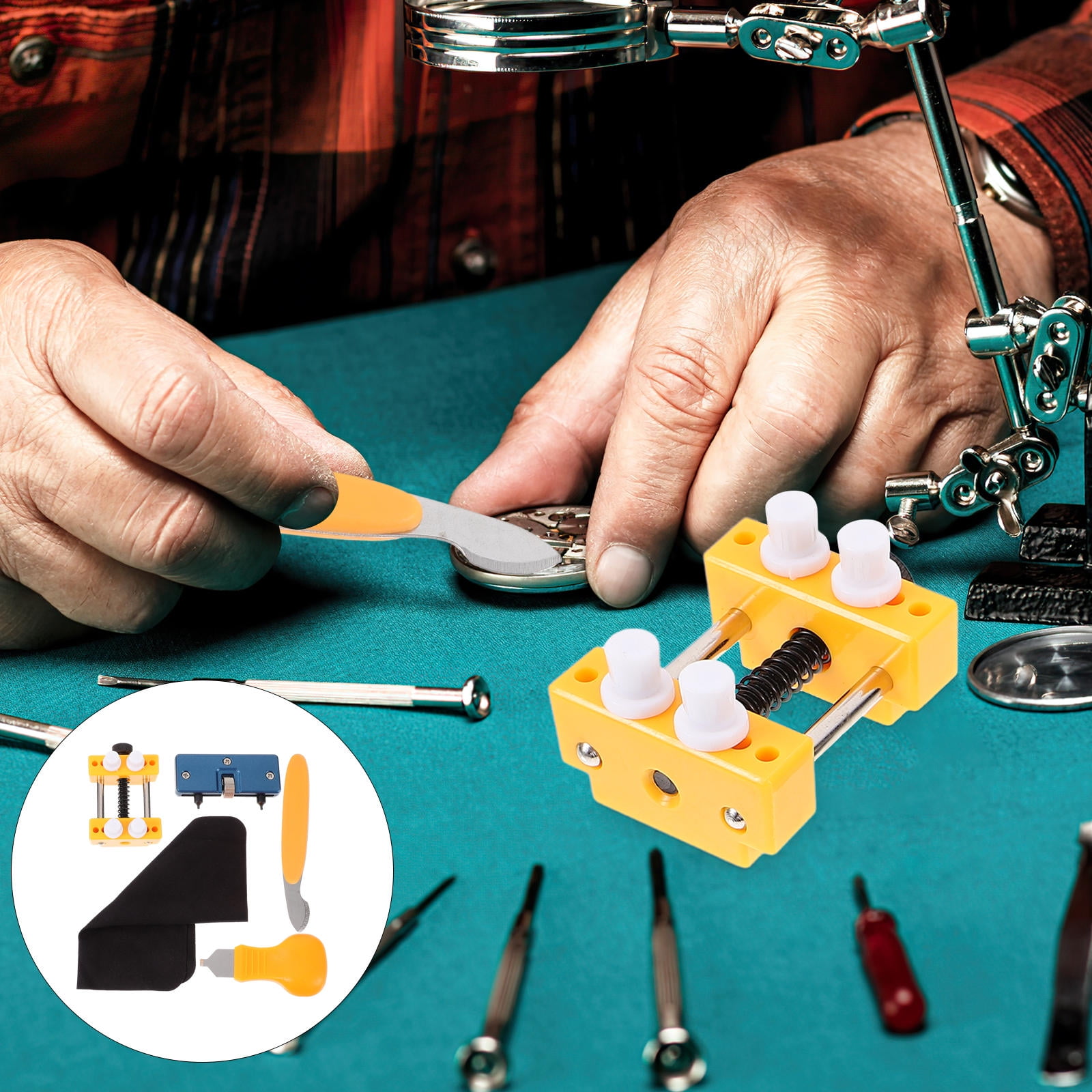 GOOHOCHY 1 Set Watch Back Removal Tool Kit with Adjustable Watch Case ...