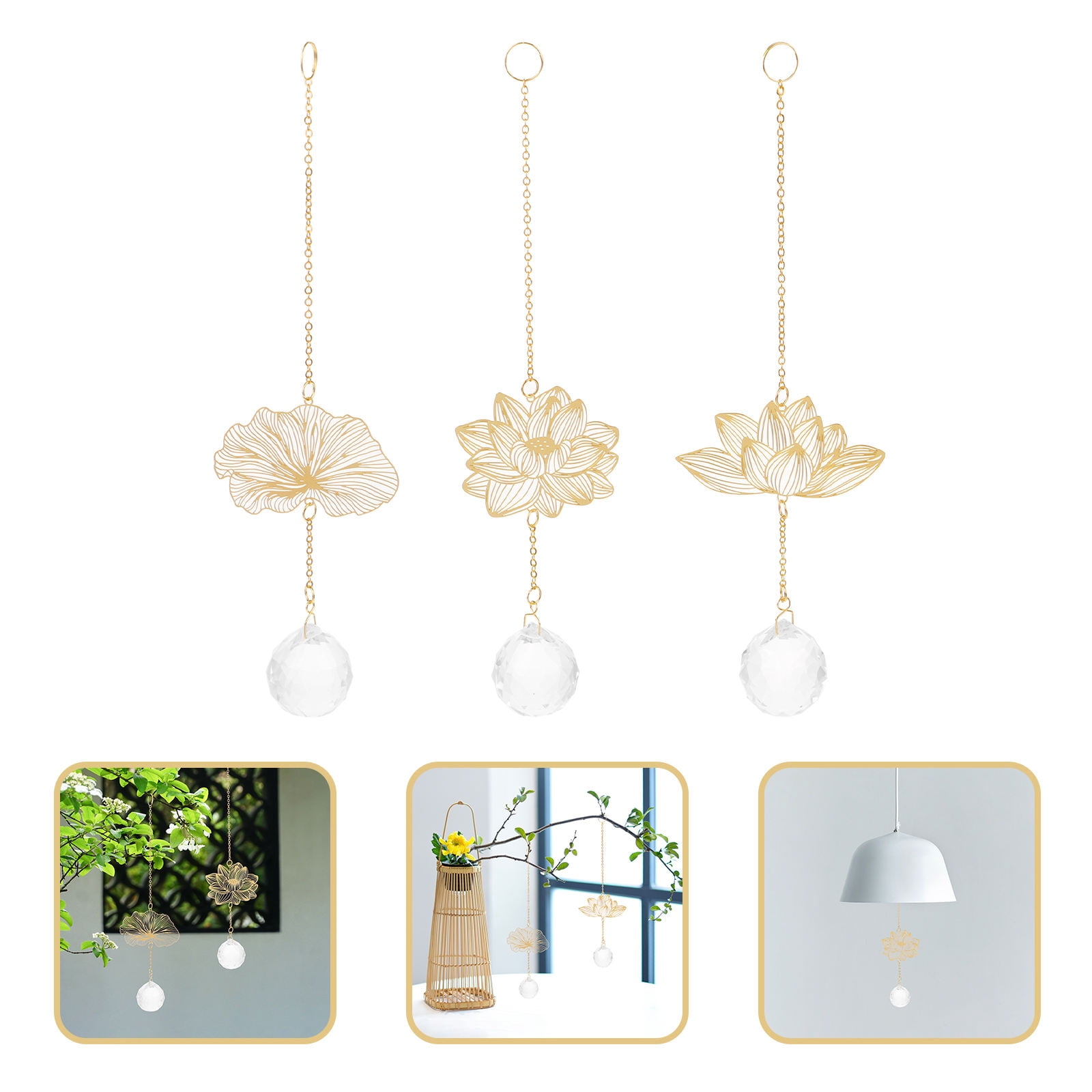 GOOHOCHY 1 Set of Ceiling Fan Crystal Pull Chains Extension Ceiling Fan ...