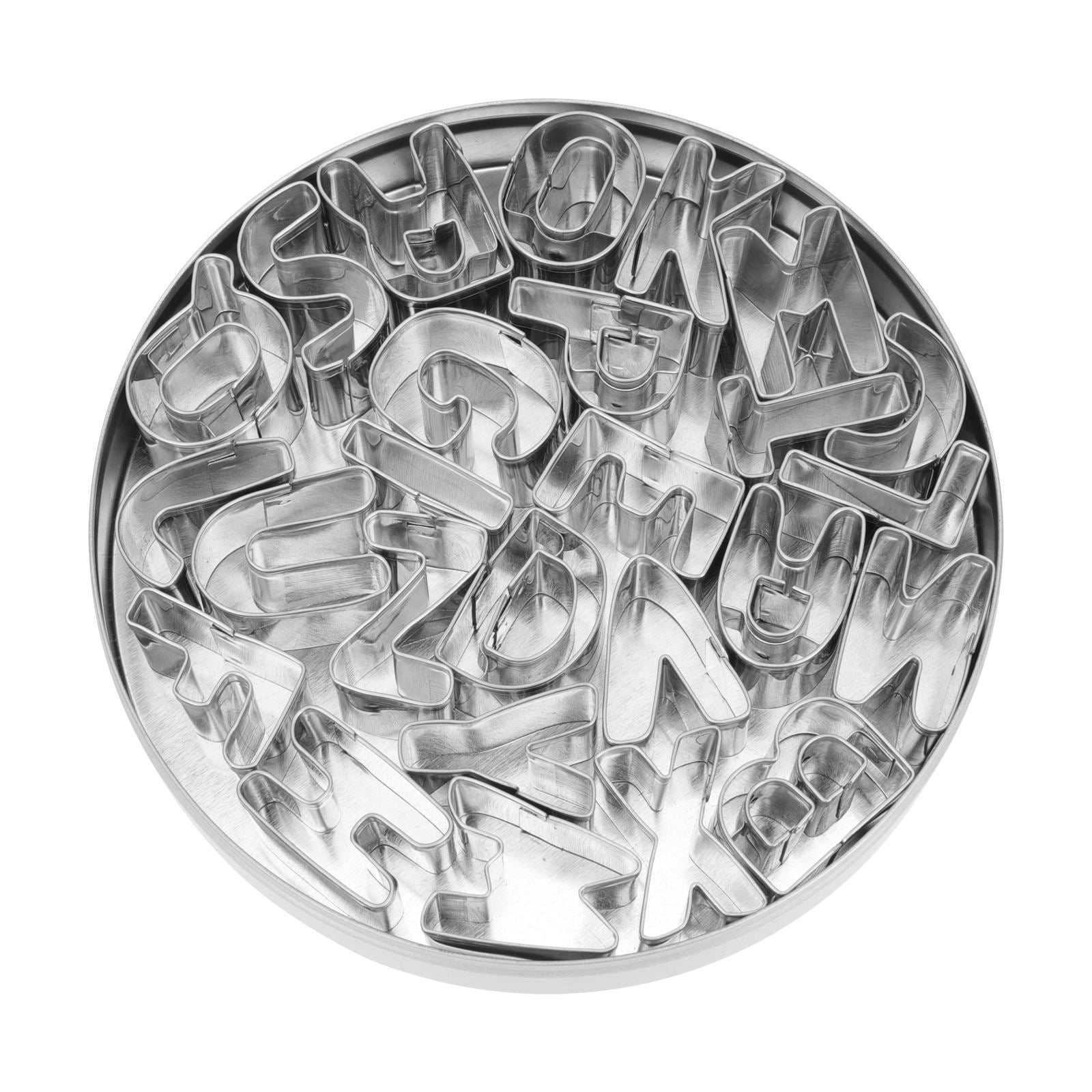 GOOHOCHY 1 Set of Creative English Letters Biscuits Making Molds Stainless Steel DIY Molds ...