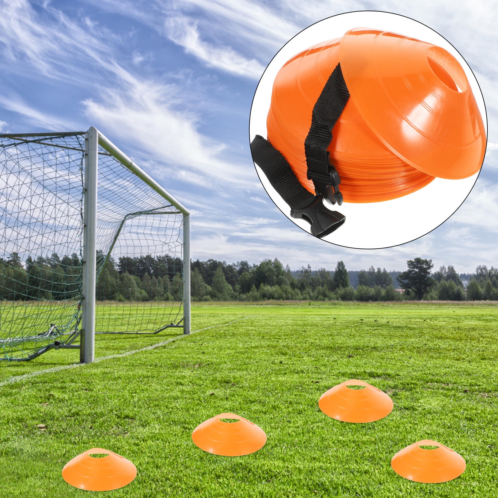 GOOHOCHY 1 Set of Soccer Cones with Straps for Training Soccer Supplies ...