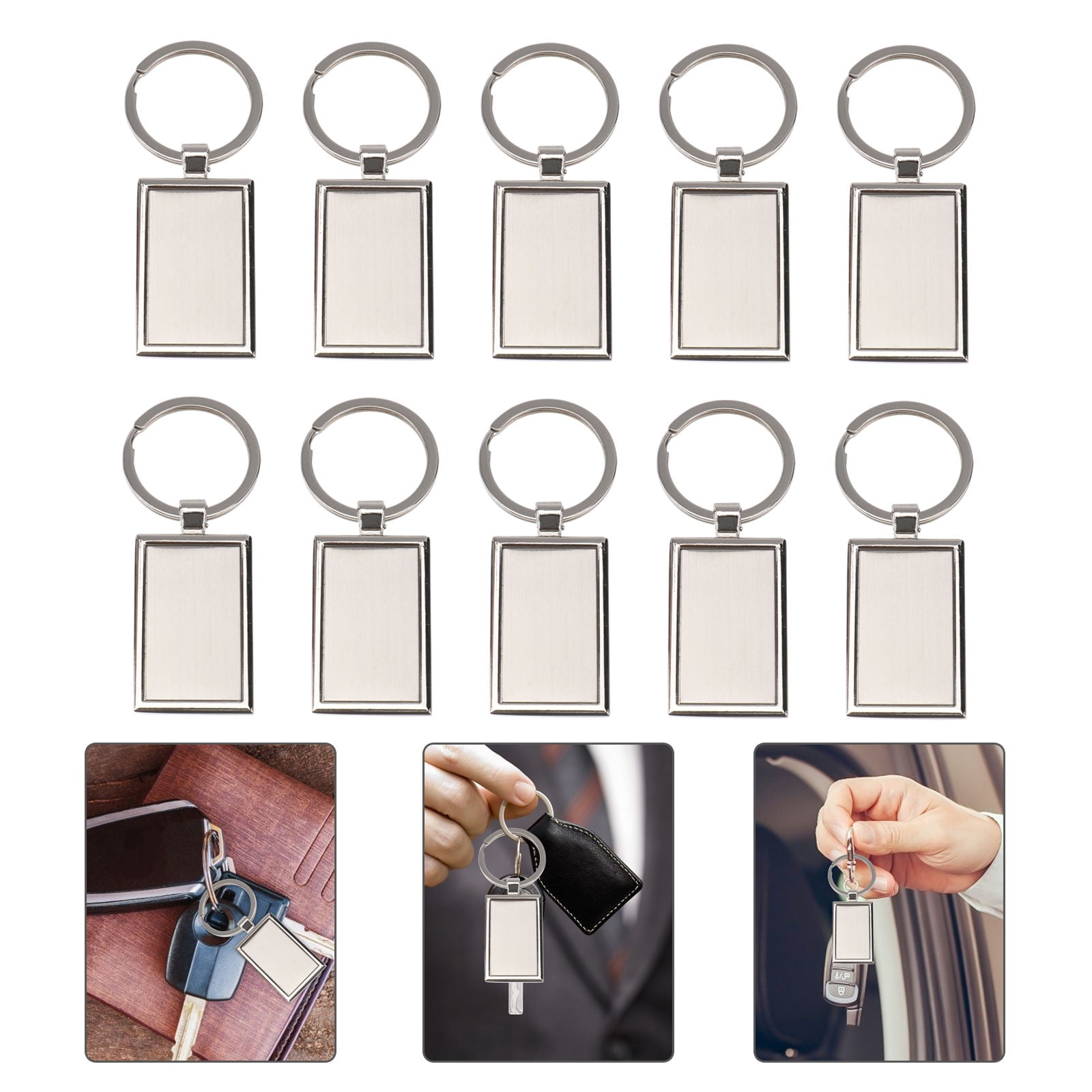 GOOHOCHY 10 PCS Key Accessories License Plate Number Keychain - Walmart.com