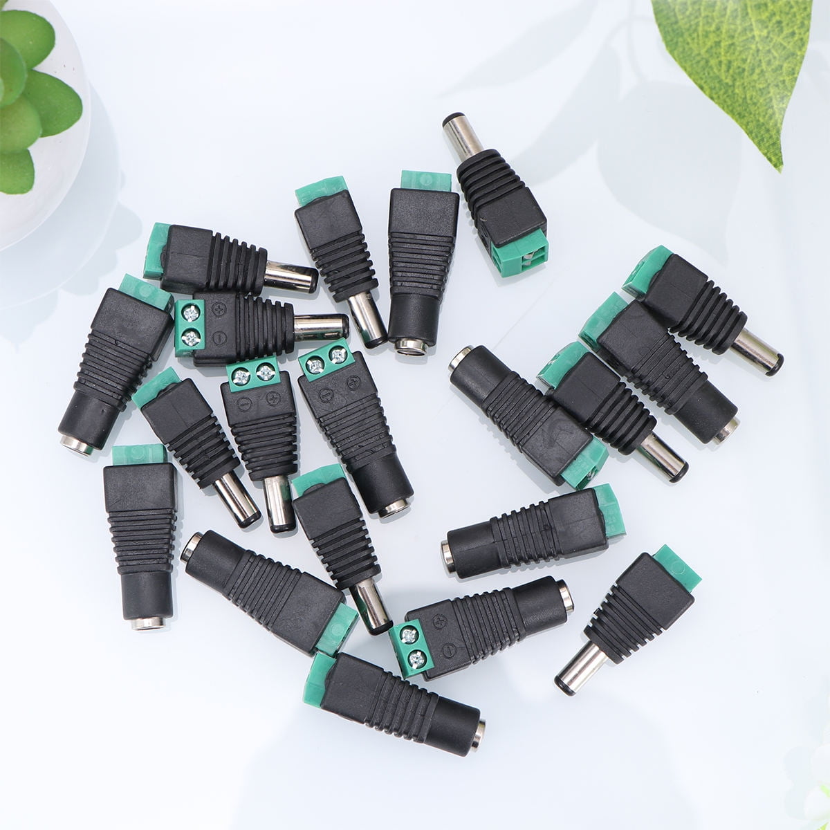 GOOHOCHY 10 Pairs of 2.1*5.5mm Male and Female DC Power Plug Jack ...