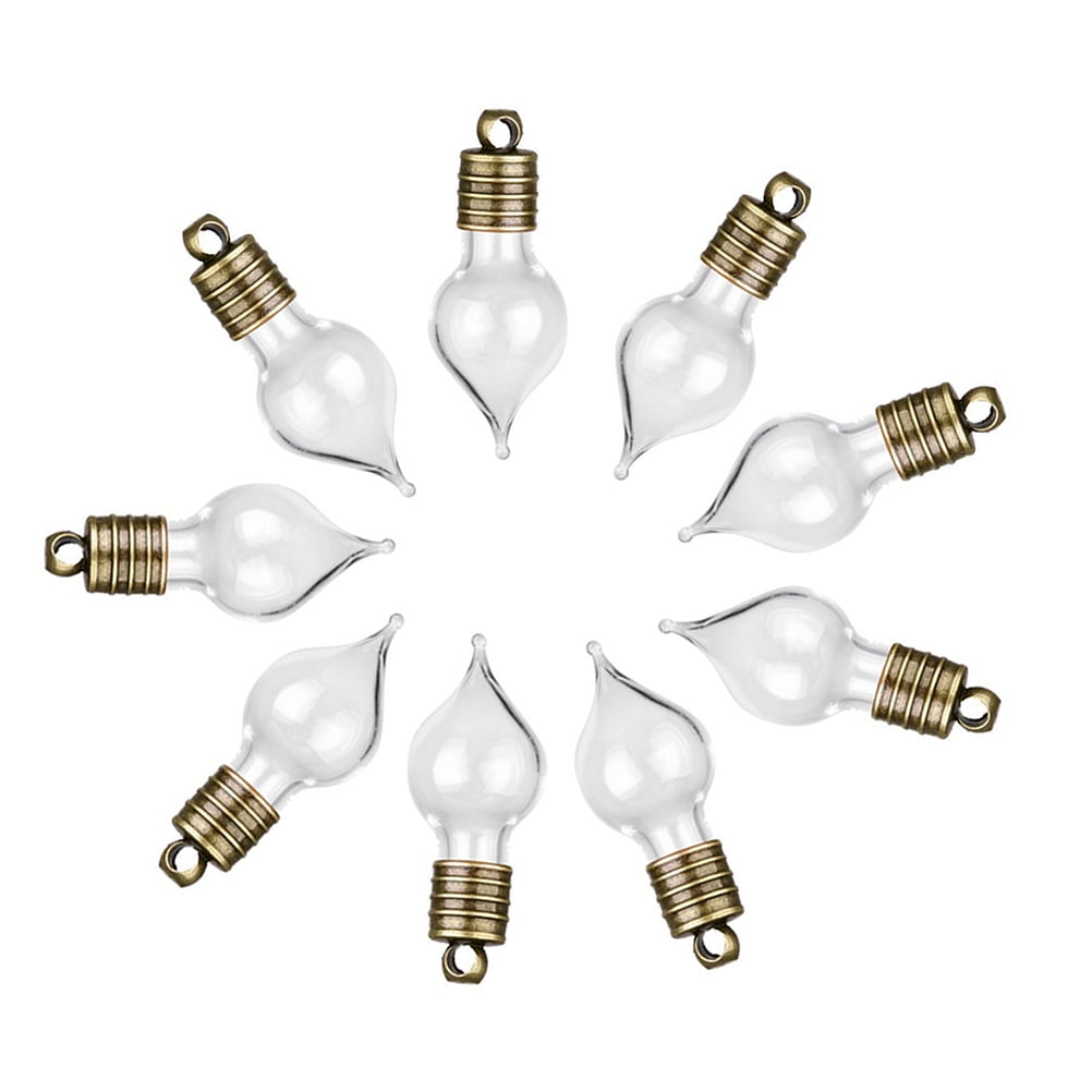 GOOHOCHY 10 Pcs Glass Wish Jar Tube Bottle Vials with Caps Tear Jars ...