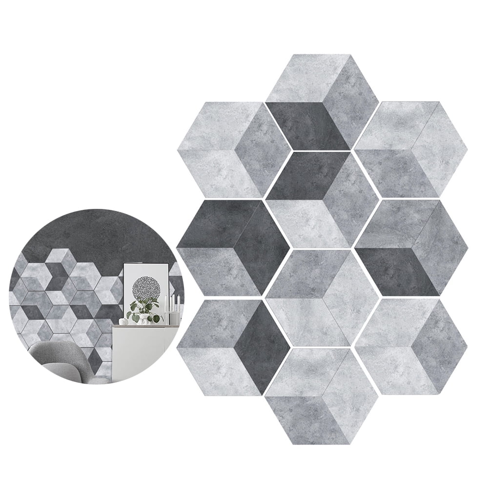 GOOHOCHY 10 Pcs Hexagonal Anti-slip Floor Patch Tile Peel and Stick ...
