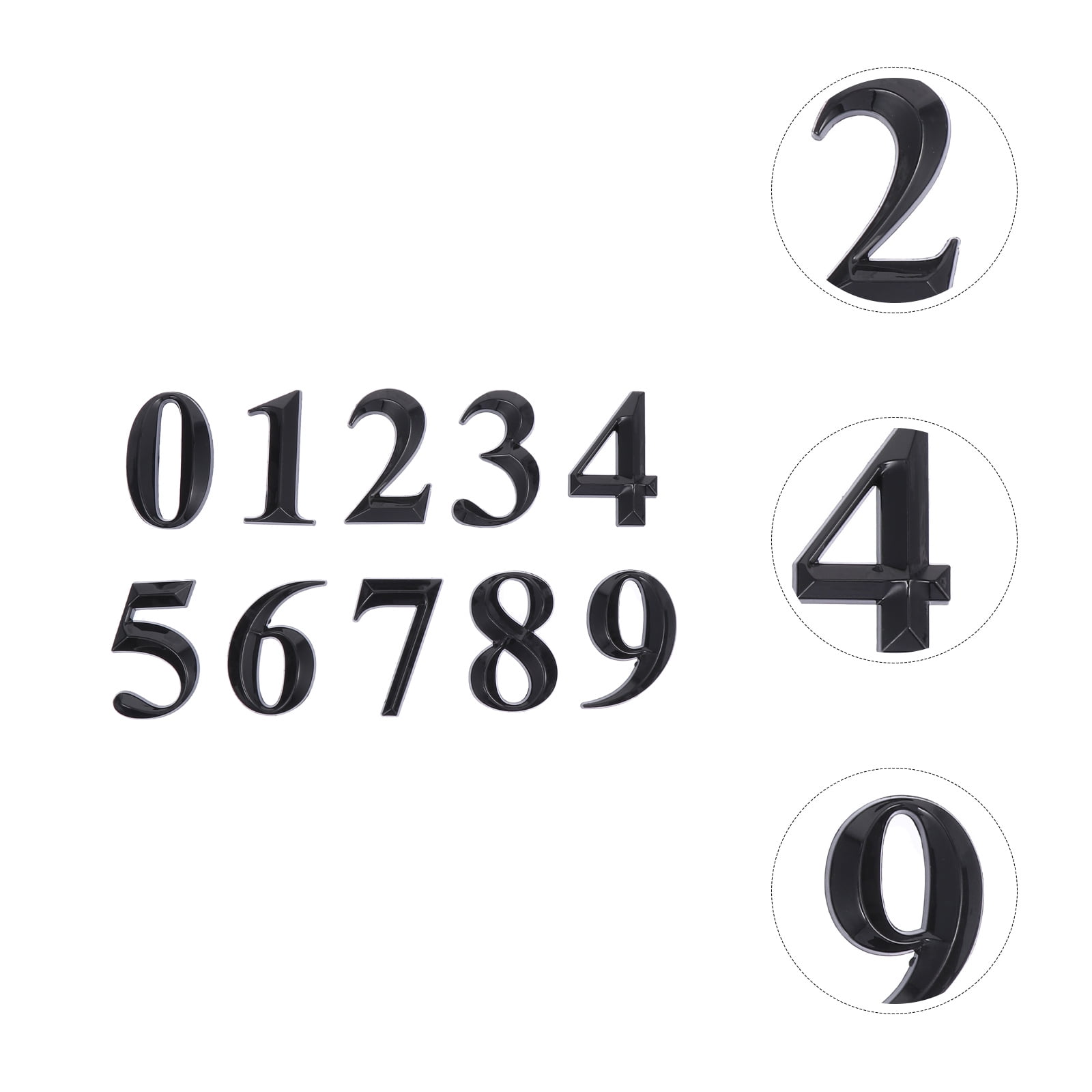GOOHOCHY 10 Pcs Number Stickers House Numbers Decals Address Office ...
