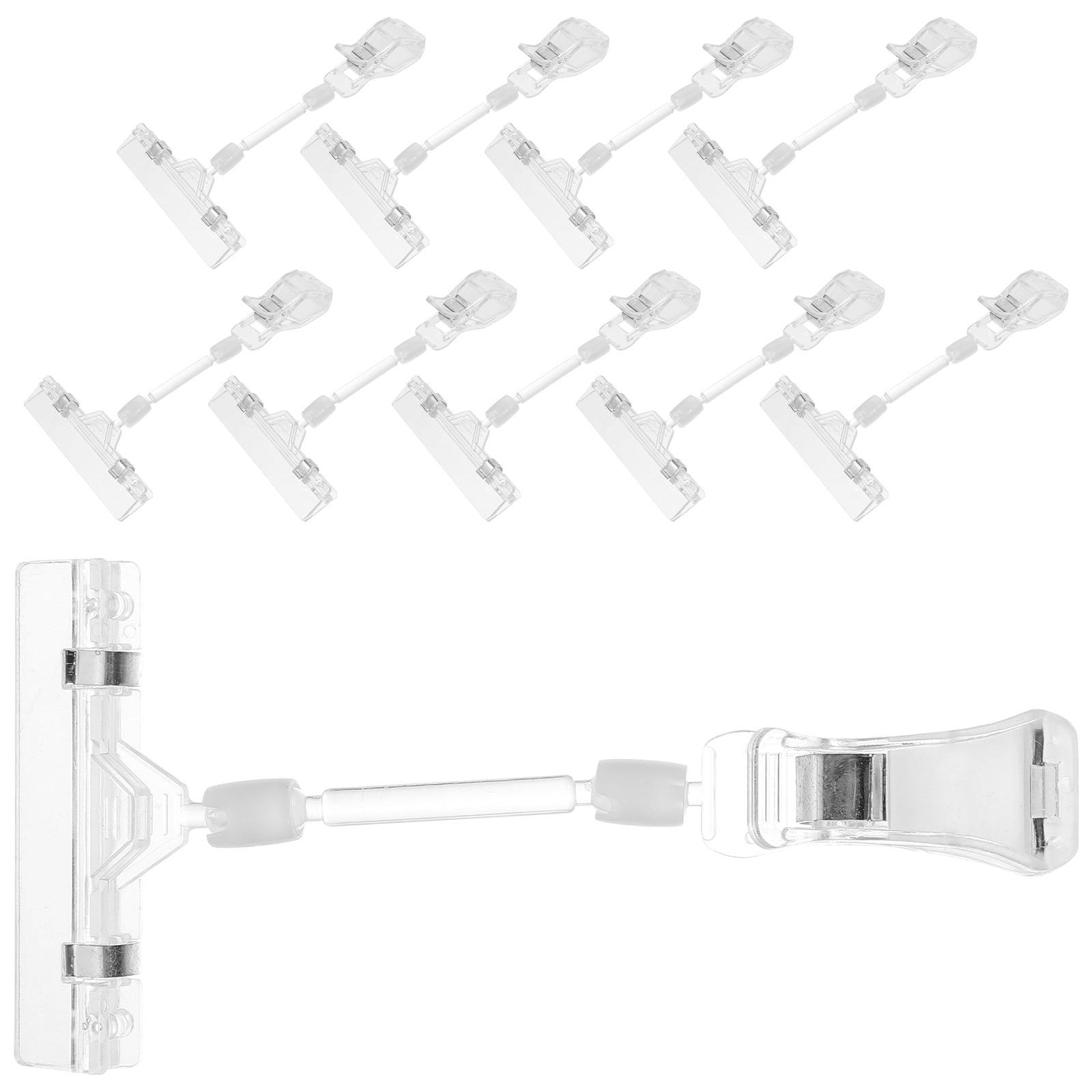 FUEENIRVA Market Display Clip Transparent 10Pcs 6.33x3.14x1.02in ...