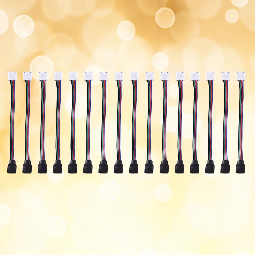 GOOHOCHY 10 Pcs RGB LED Light Strip Connector 4 Pin LED Strip Jumper ...