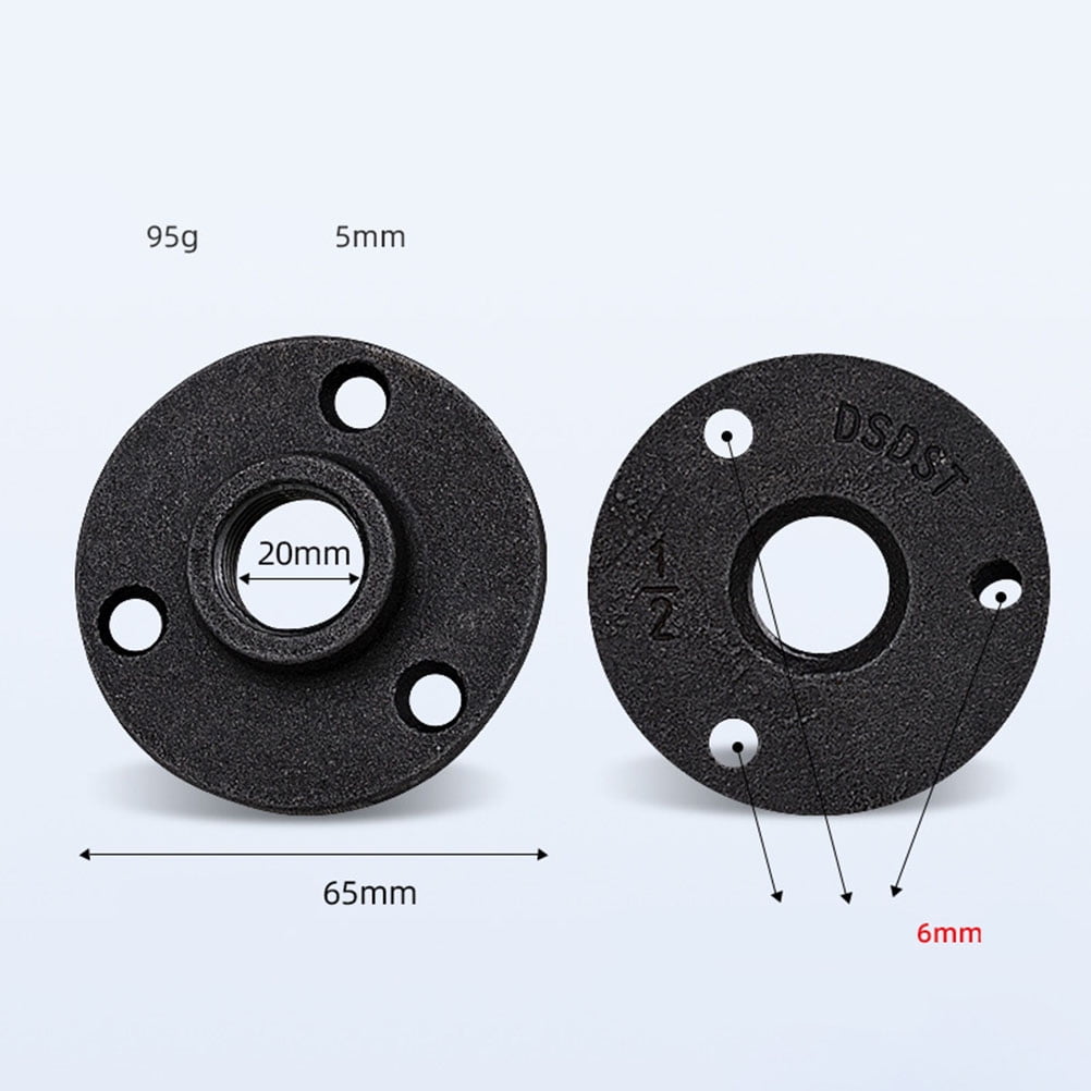 GOOHOCHY 10 Pcs Threaded Flanges Wall Mounted Pipe Fittings Floor ...