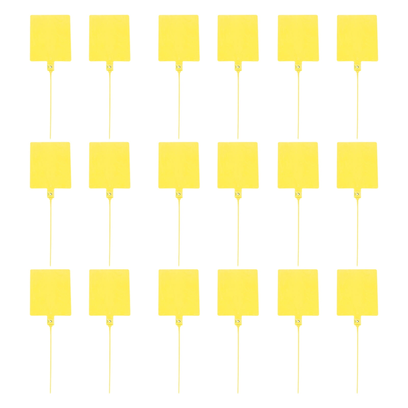 HONMEET 100 Pcs Zip Tie Tags Wire Management Plastic Markers Yellow ...