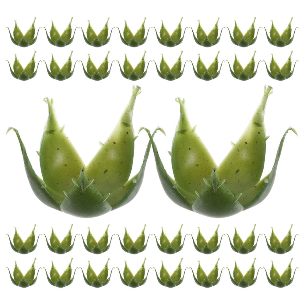 GOOHOCHY 100 Pcs Fake Green Sepals Simulated Flower Receptacle Calyx ...