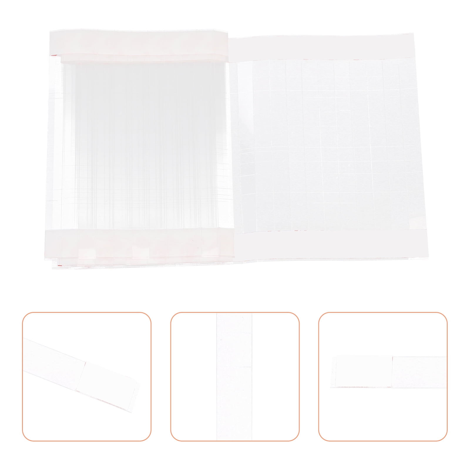FUTUREORYY Label Holders Plastic Strip Adhesive Transparent 100Pcs 5 ...