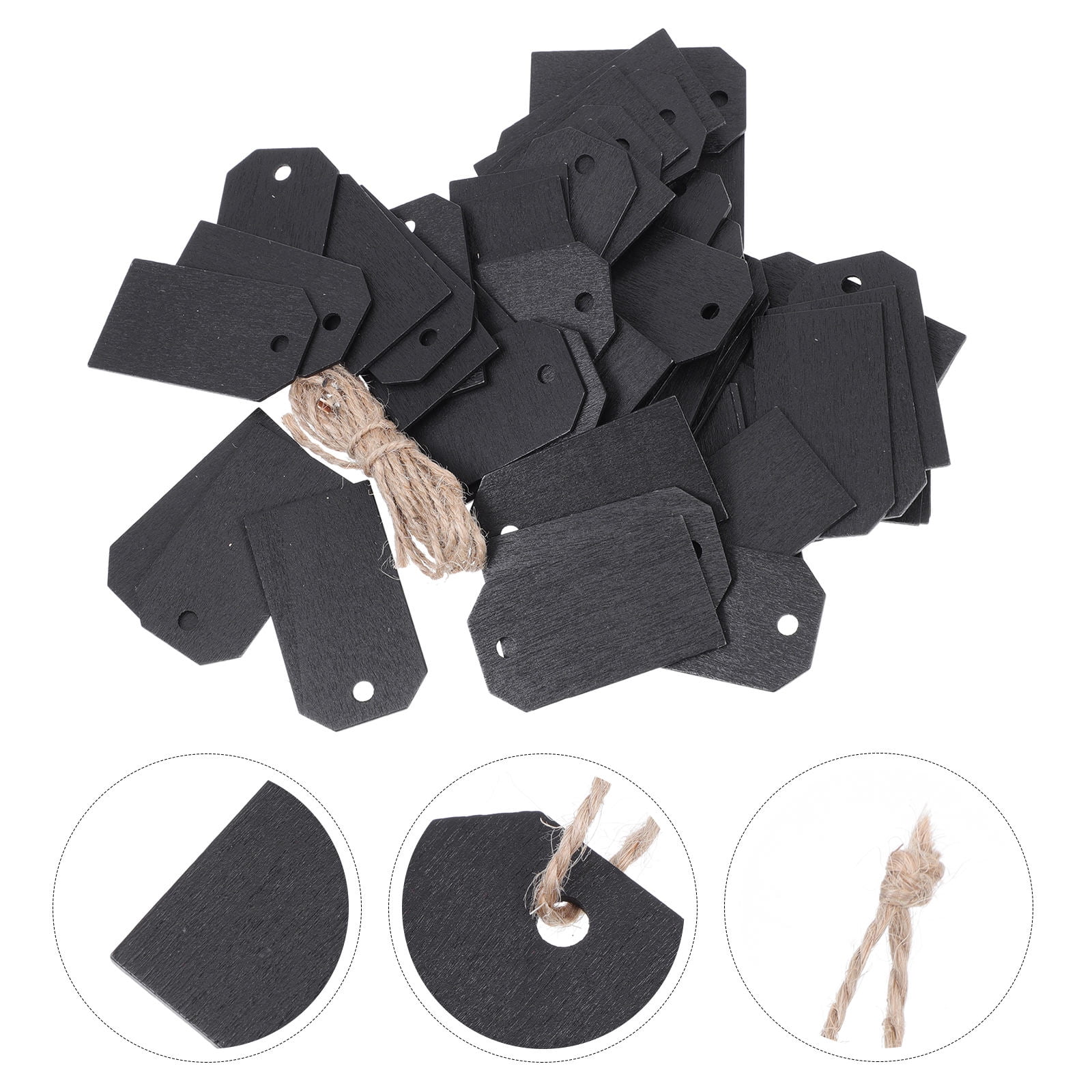 GOOHOCHY 100 Per Set Retail Store Tags Round Edges Synthetic Material ...