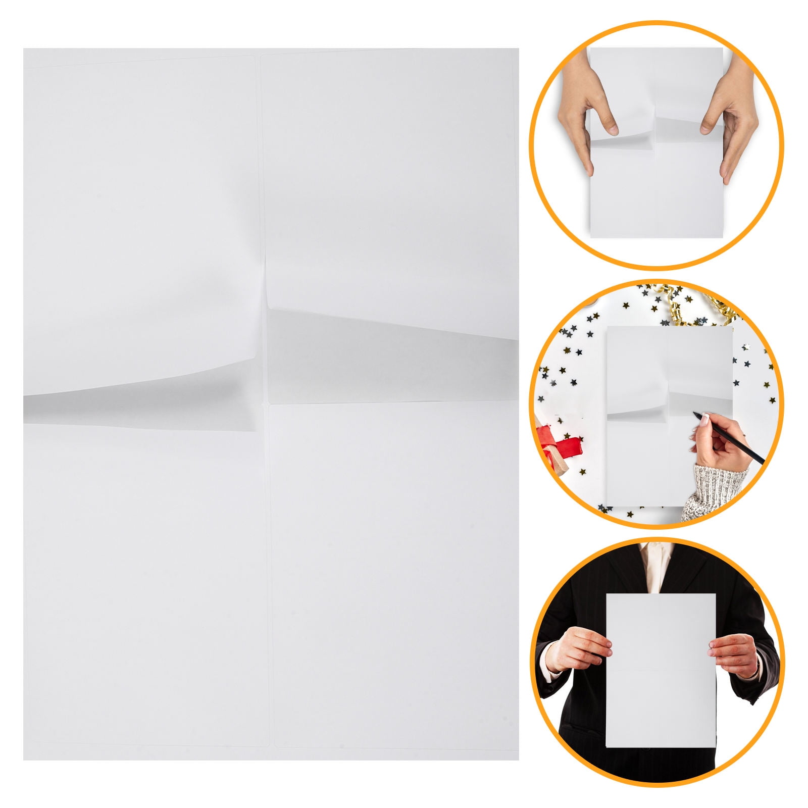 GOOHOCHY 100 Sheets Printable Sticker Paper A4 Self Adhesive Blank ...