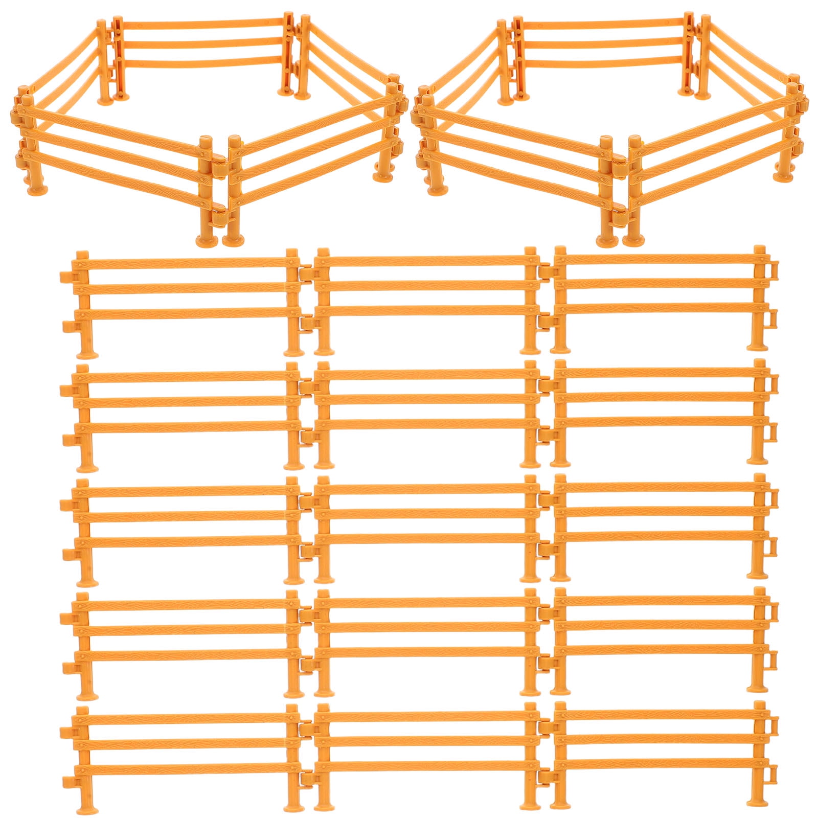 GOOHOCHY 100pcs Building Block Miniature Safety Guardrail Plastic Fence ...