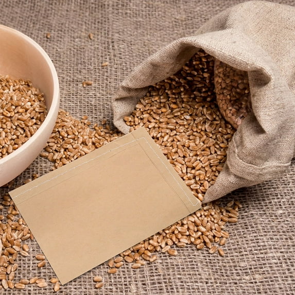 GOOHOCHY 100pcs Flat Paper Bags Kraft Brown Paper Pouches Sample Food ...