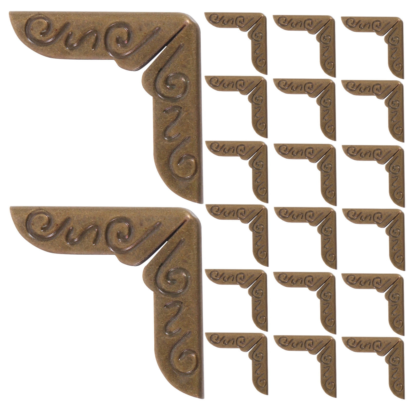 GOOHOCHY 100pcs Iron Book Corner Protectors Decorative Corner Guards ...
