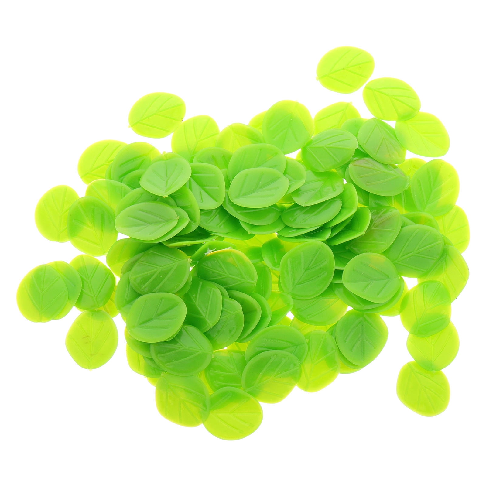 GOOHOCHY 100pcs Realistic Miniature Green Leaves Artificial Fake Leaves ...