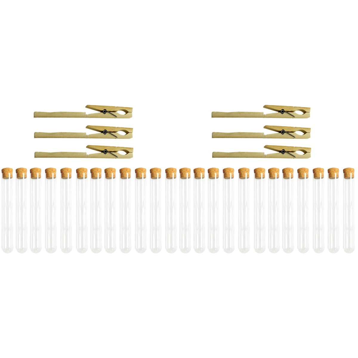 GOOHOCHY 106 pcs 15*100mm Hard Plastic Test Tube Cork Release Tube ...