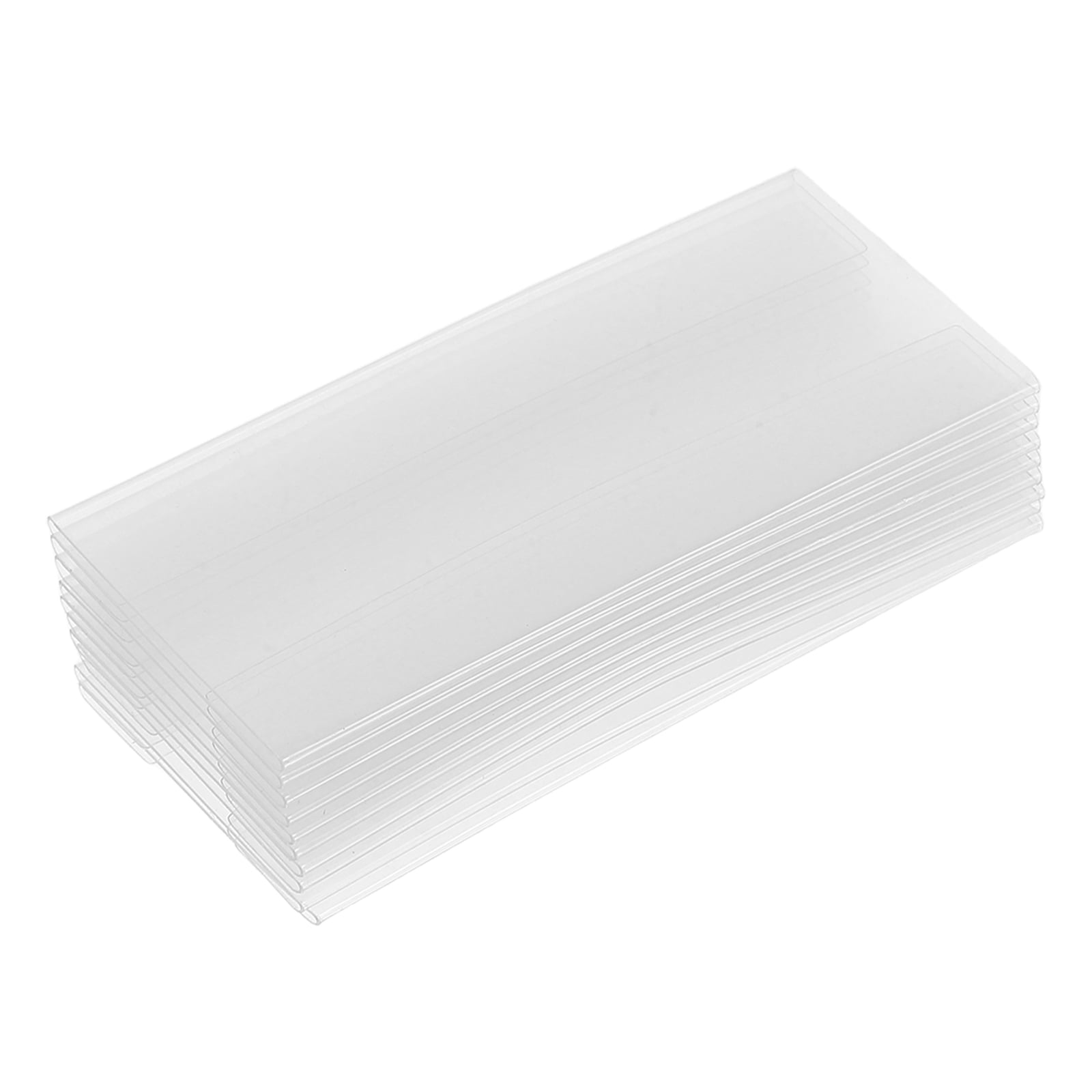GOOHOCHY 10PCS Clear PVC Card Sleeves Index Card Covers Wire Shelf ...
