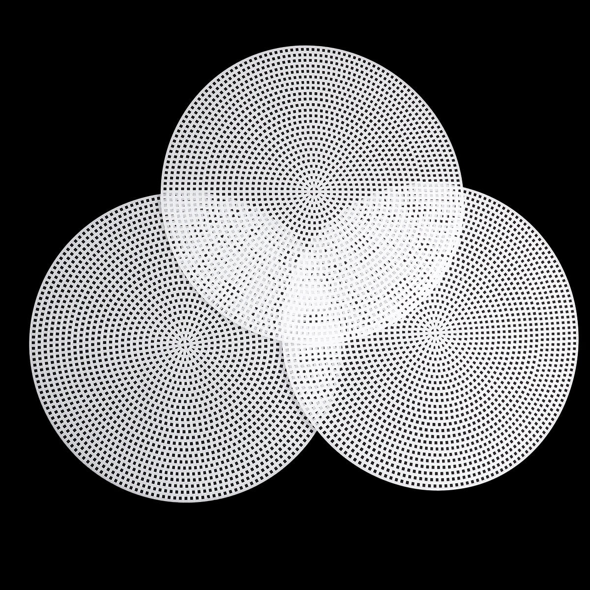 GOOHOCHY 10PCS DIY Round Cross Stitch Plastic Grid Plate 3D Embroidery ...