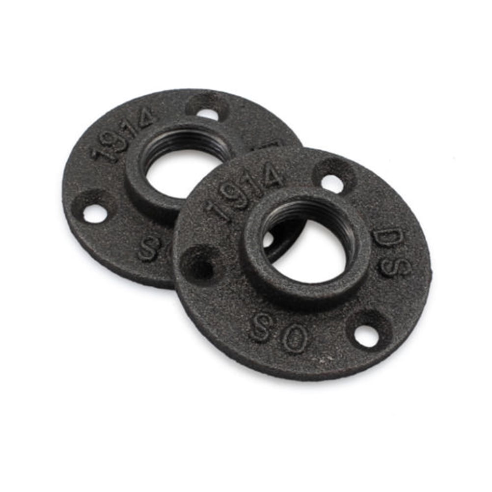 GOOHOCHY 10Pcs 4 Inch Malleable Threaded Floor Flange Iron Fittings ...
