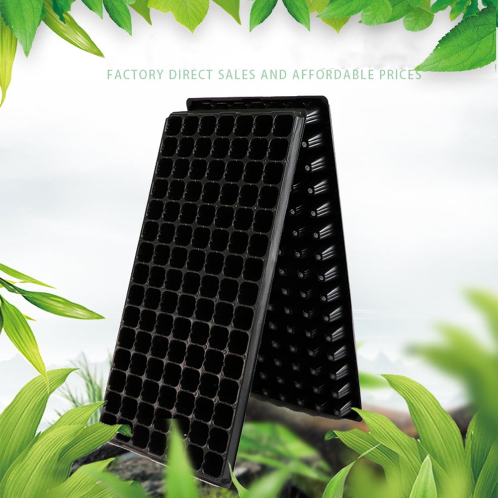 GOOHOCHY 10Pcs Black PVC Garden Growing Trays for Centralized ...