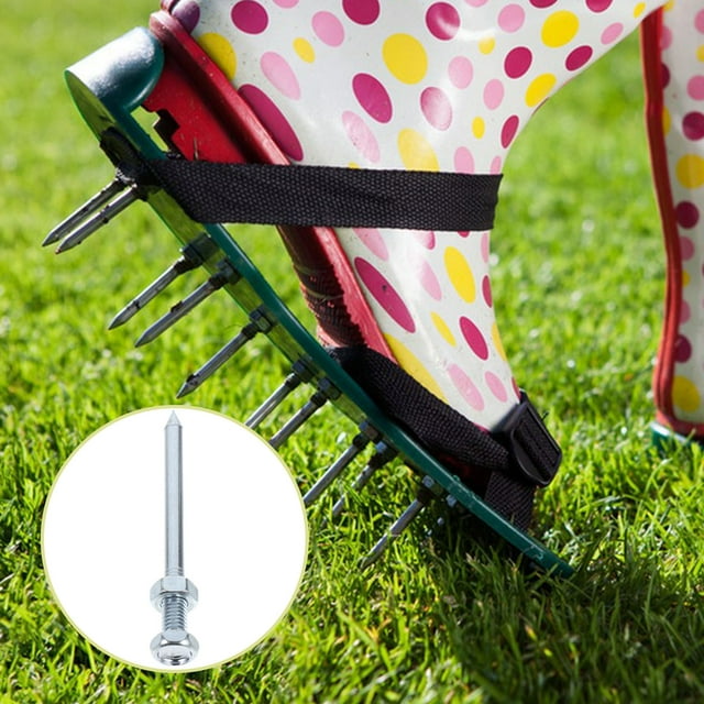 GOOHOCHY 10Pcs Metal Lawn Aerator Spikes for Soil Aeration Gardening ...