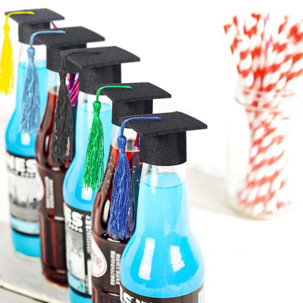 GOOHOCHY 10Pcs Mini Graduation Caps in 2.2x2.2x1.3in for Graduation ...