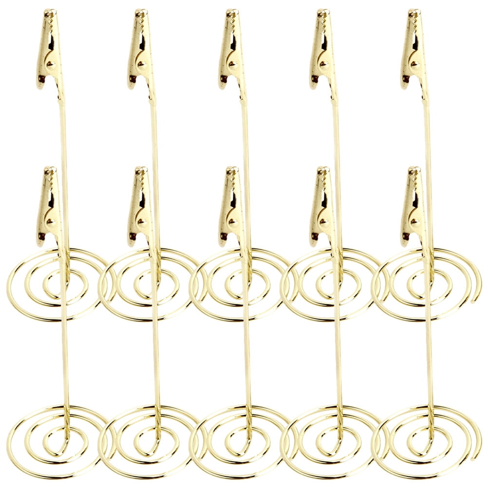 GOOHOCHY 10Pcs Simple Style Photo Memo Holder Tabletop Message Clips ...