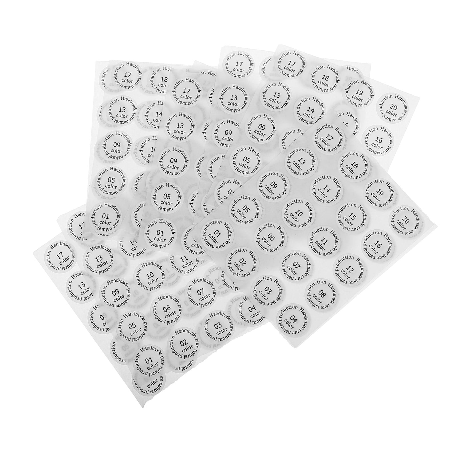 GOOHOCHY 10pcs Adhesive Number Stickers for Lipstick Consecutive Labels ...