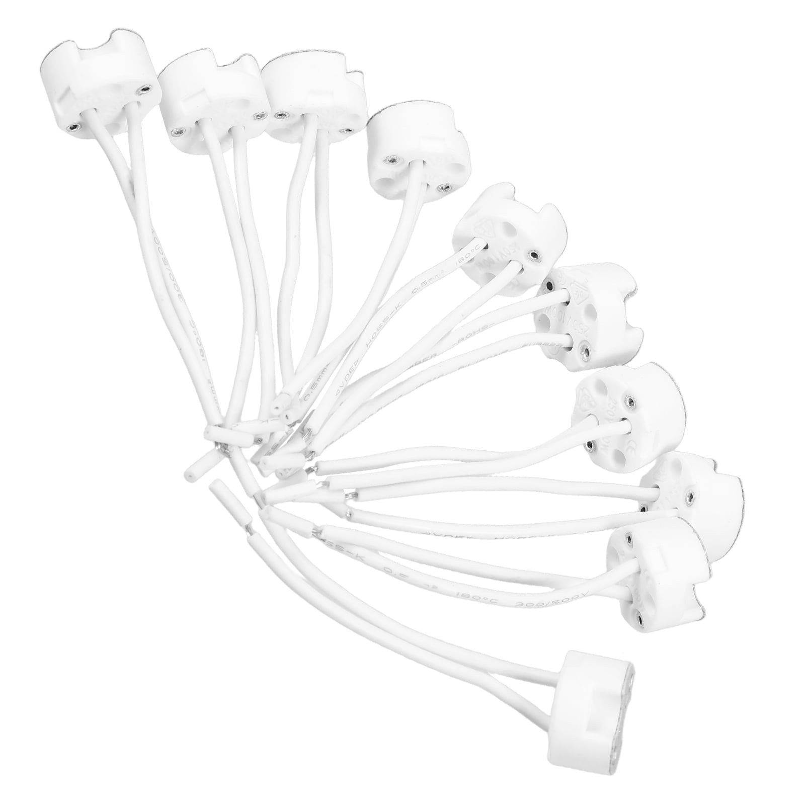 GOOHOCHY 10pcs Ceramic Light Socket Adapter Mr16 Light Socket ...