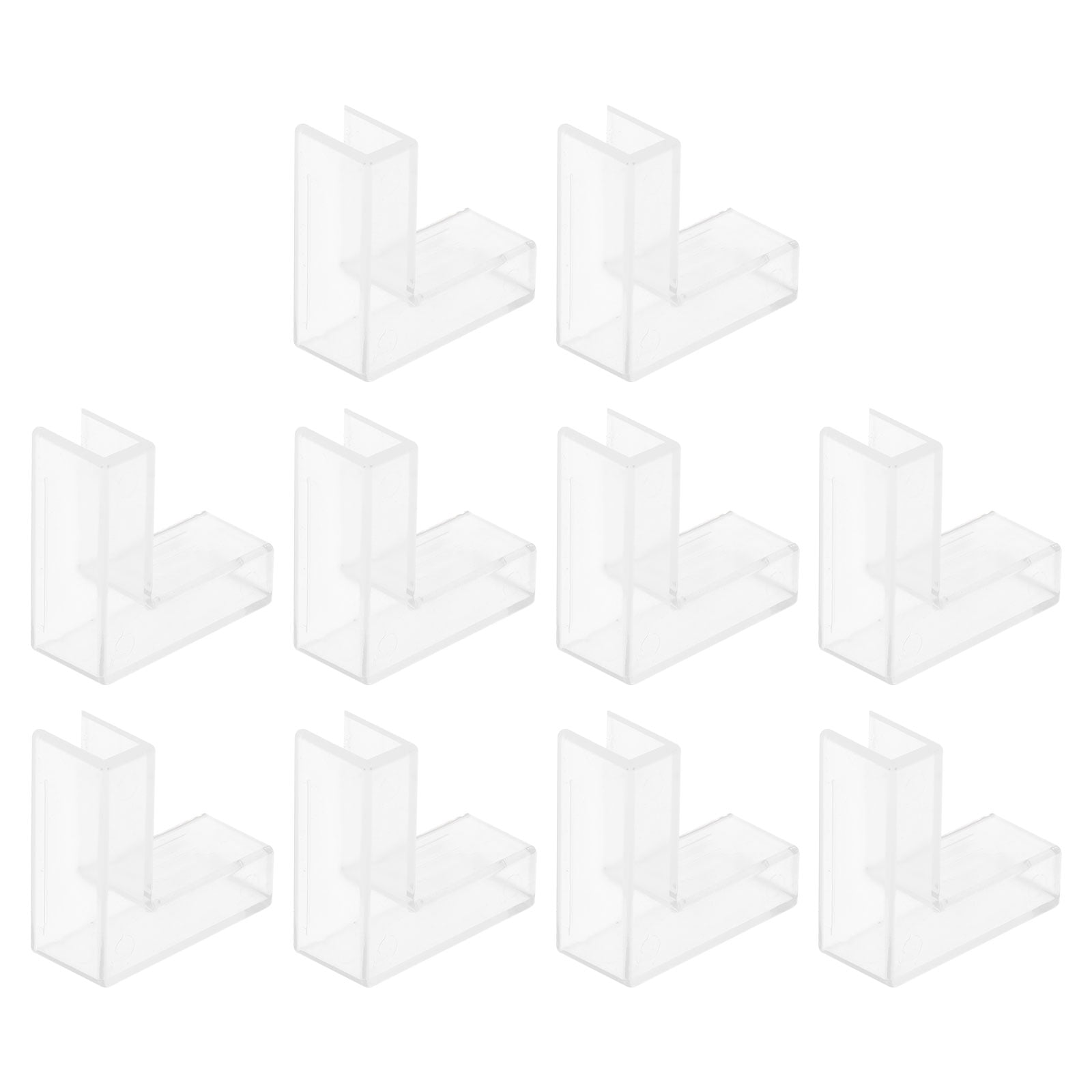 GOOHOCHY 10pcs Glass Shelf Clips Fish Tank Glass Clamp Display Cabinet ...