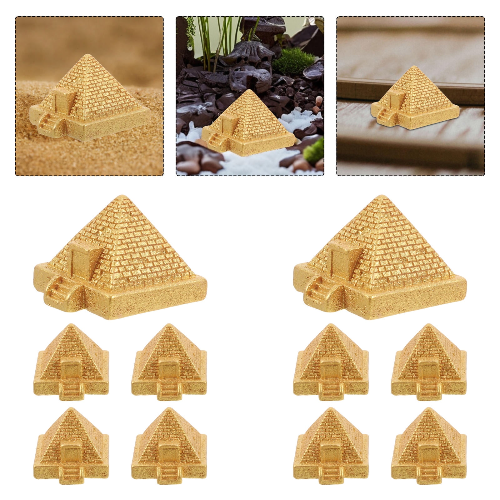 GOOHOCHY 10pcs Mini Resin Pyramid Models Ancient Egyptian Decor for ...