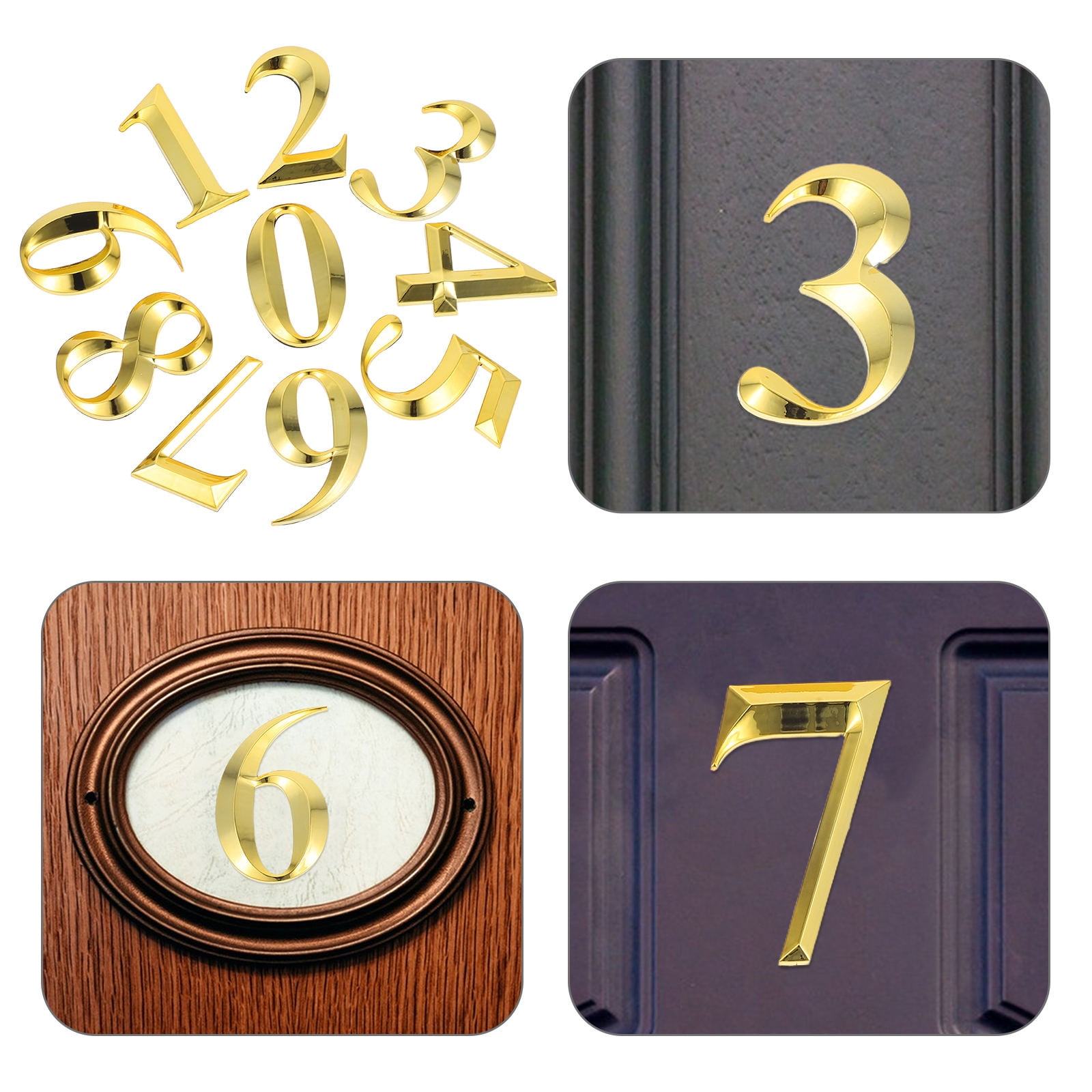 GOOHOCHY 10pcs Self Adhesive House Numbers Plastic 0-9 House Numbers ...
