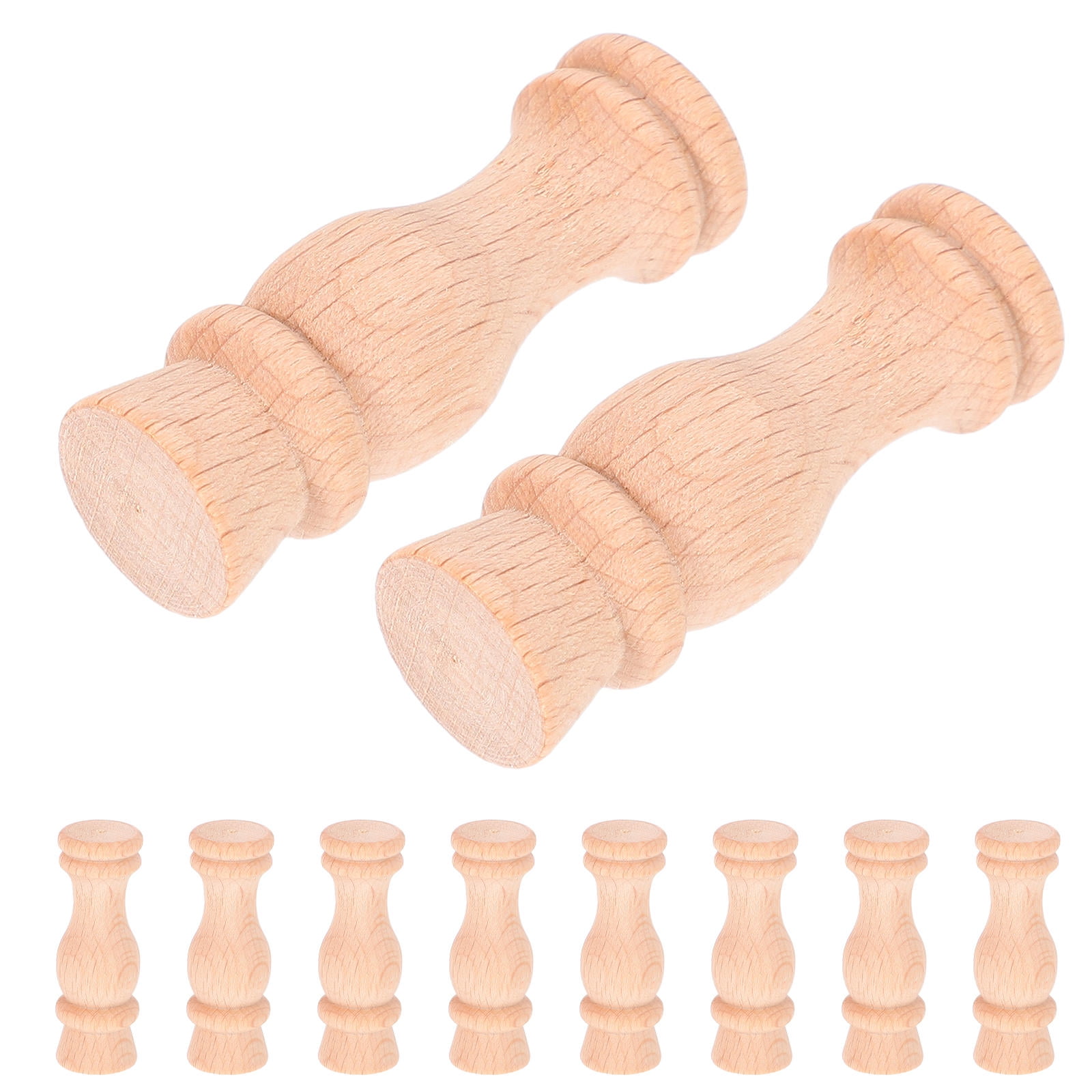 GOOHOCHY 10pcs Unpainted Decorative Balusters Wood Spindles DIY Wood ...