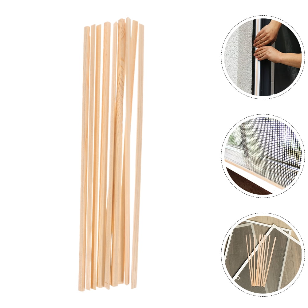 Mobutofu Moulding Trim Wood Light Yellow Unfinished Decorative 10Pcs 11 ...