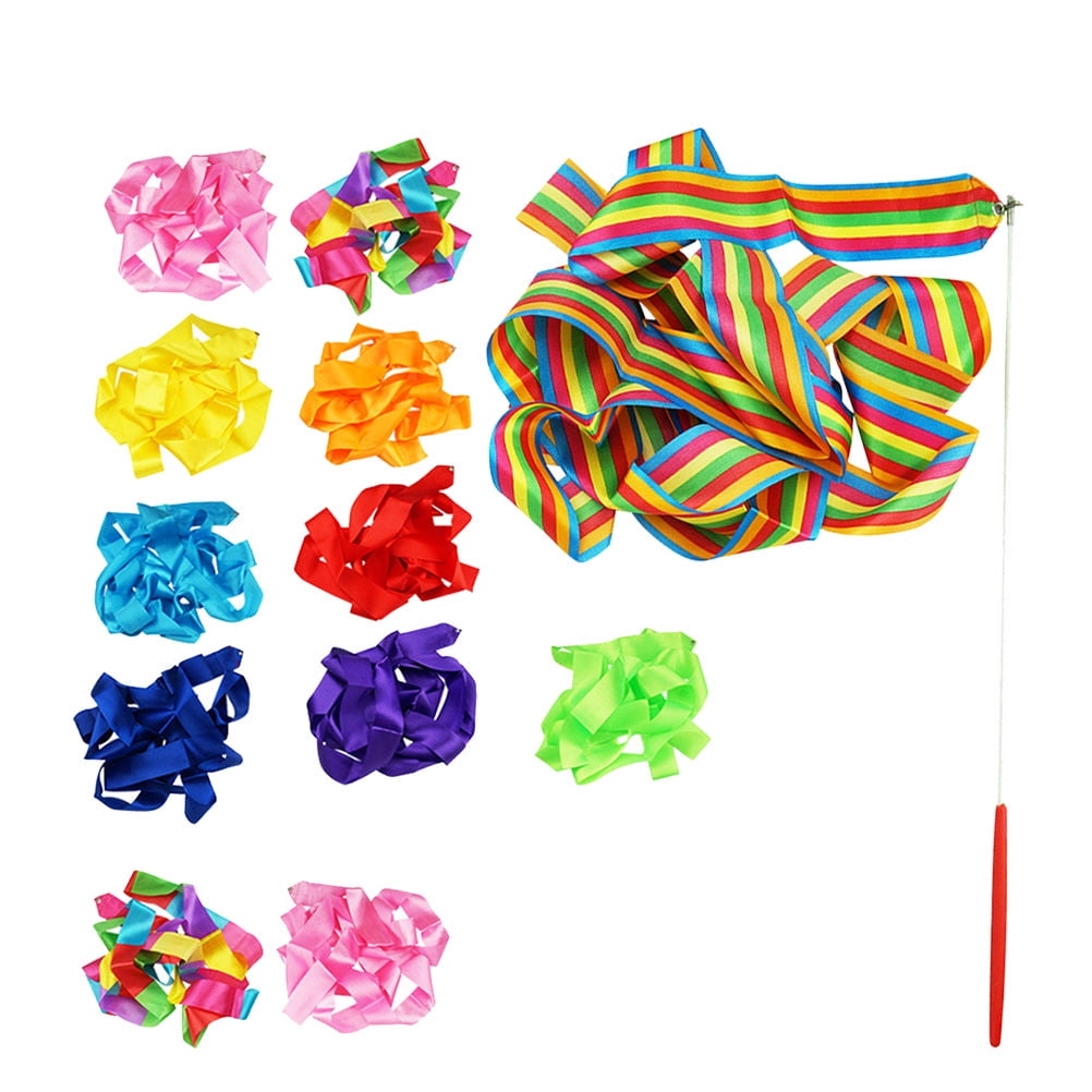 GOOHOCHY 12 PCS Rhythmic Gymnastics Ribbons Equipment Exercise Child ...