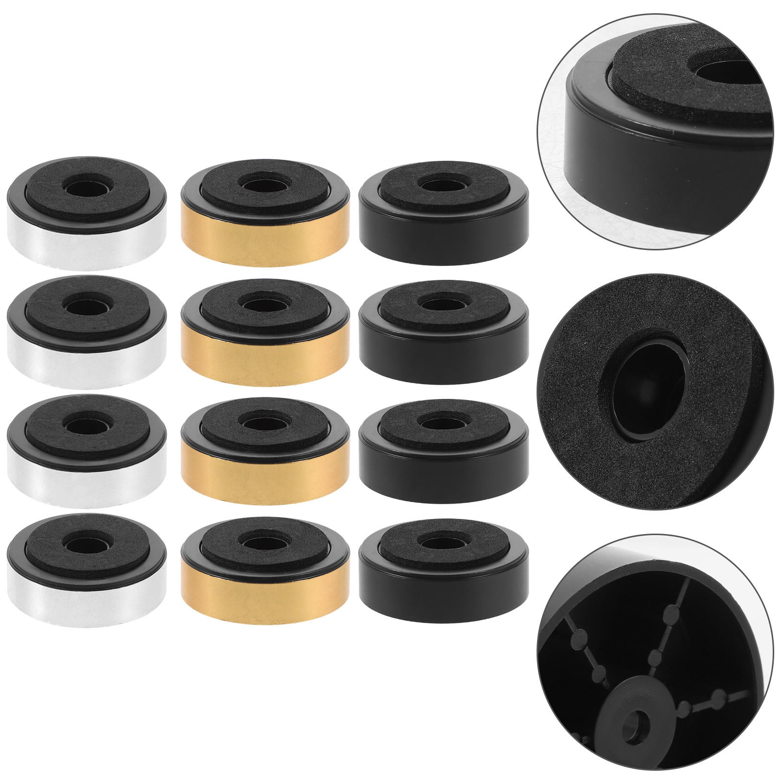 GOOHOCHY 12 Pcs Amplifier Isolation Feet Subwoofer Pad Speaker Foot ...