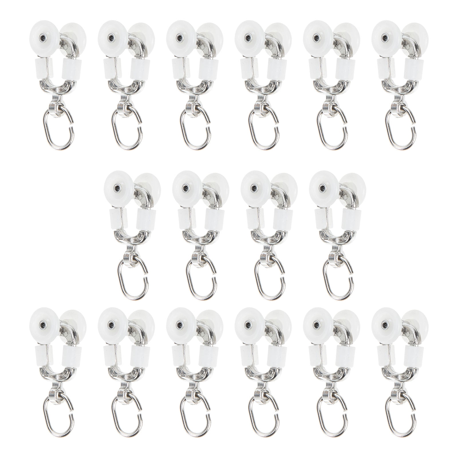 GOOHOCHY 12 Pcs Curtain Rail Track Pulley Window Wheeled Glider Mounted ...