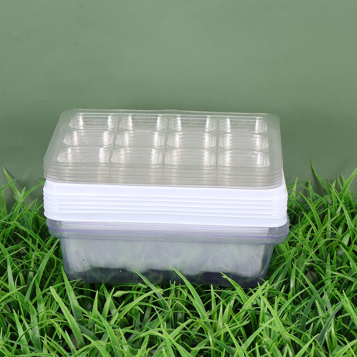 GOOHOCHY 12 Pcs Seedling Box Support Planters Labels Pots for Plants ...