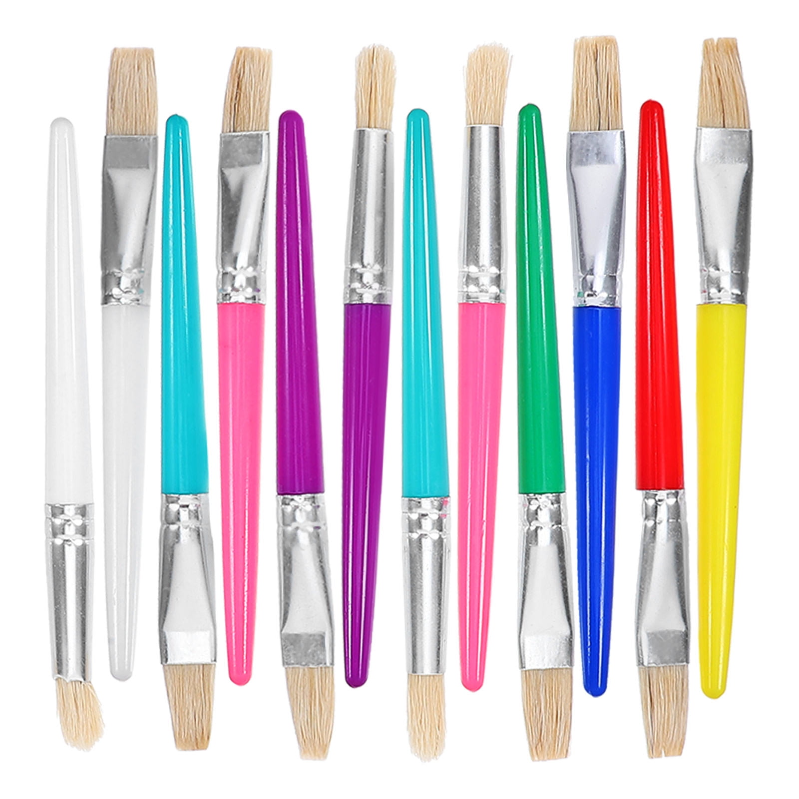 GOOHOCHY 12 Pcs Watercolor Paint Brush Craft Brushes Preschool Child ...