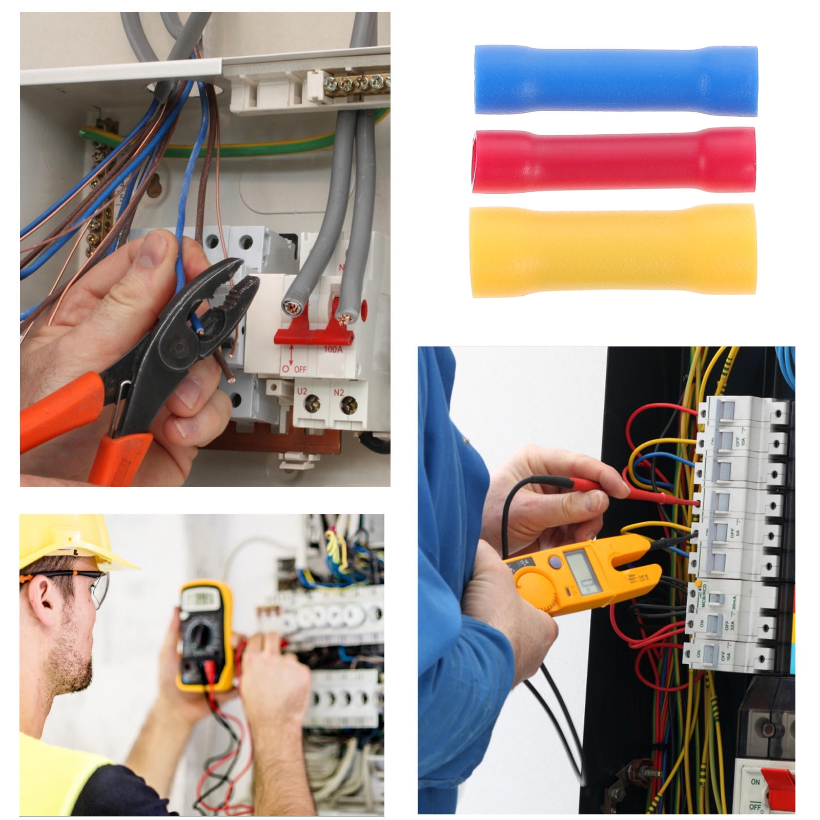 GOOHOCHY 120pcs Crimping Tool Set Insulated Terminal Block Kit Splicing ...