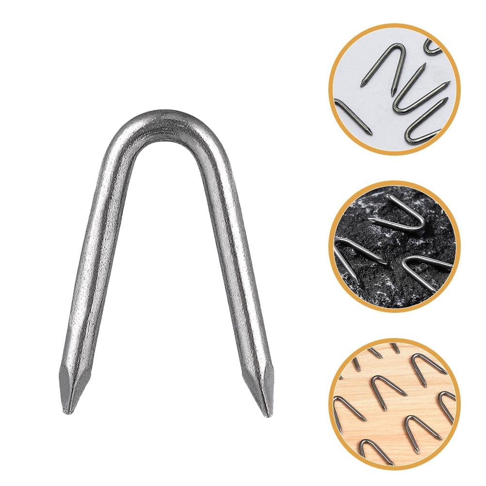 GOOHOCHY 140pcs Heavy-Duty U Fence Staples Wire Fence Fasteners U ...