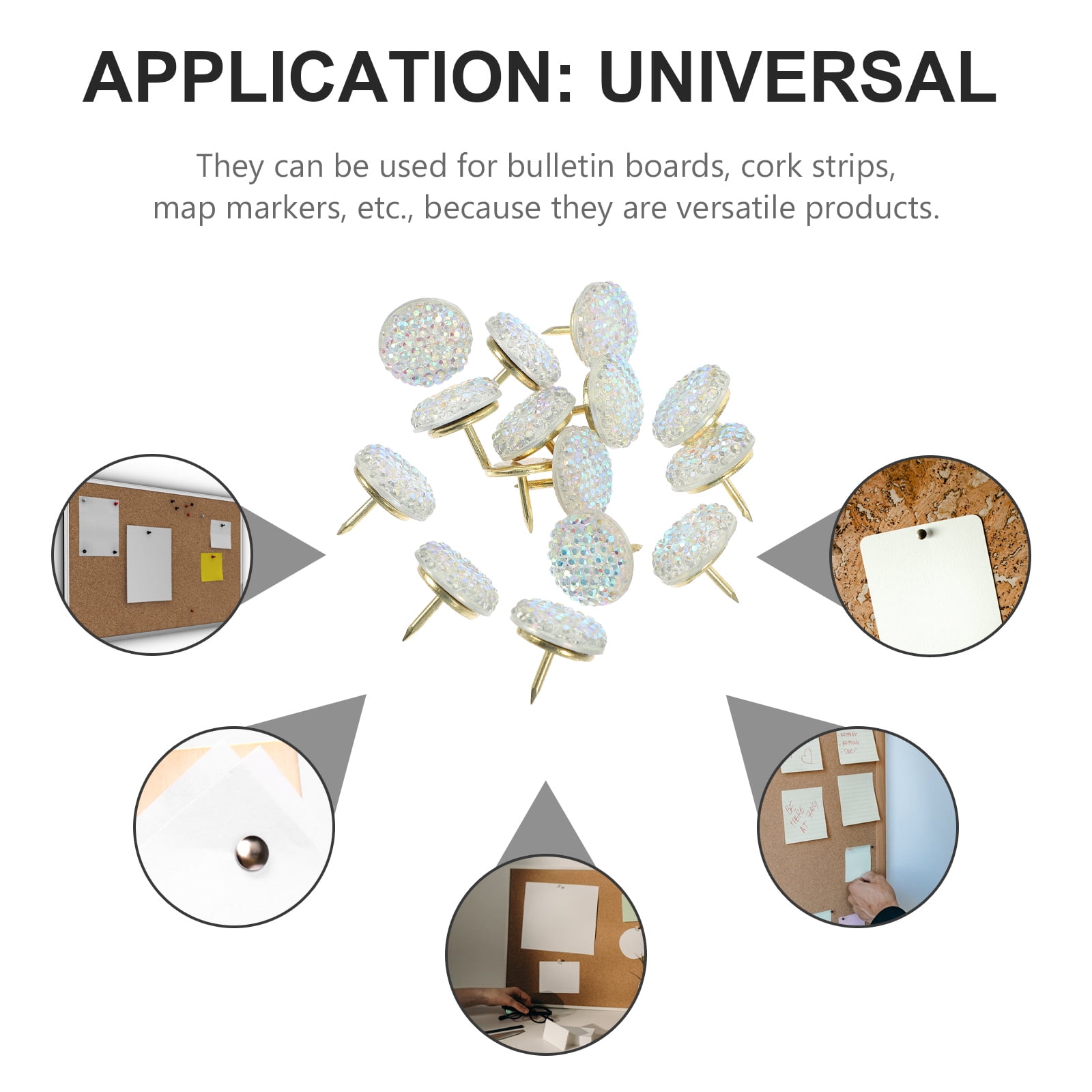 GOOHOCHY 15 Decorative Thumb Tack Thumbtack Map Markers Small ...