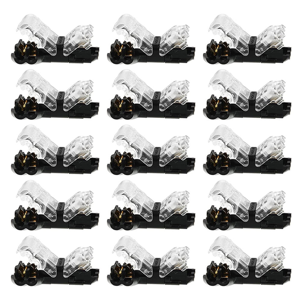 GOOHOCHY 15pcs Low Voltage Wire Connectors Universal Compact 2 Pin 2 ...